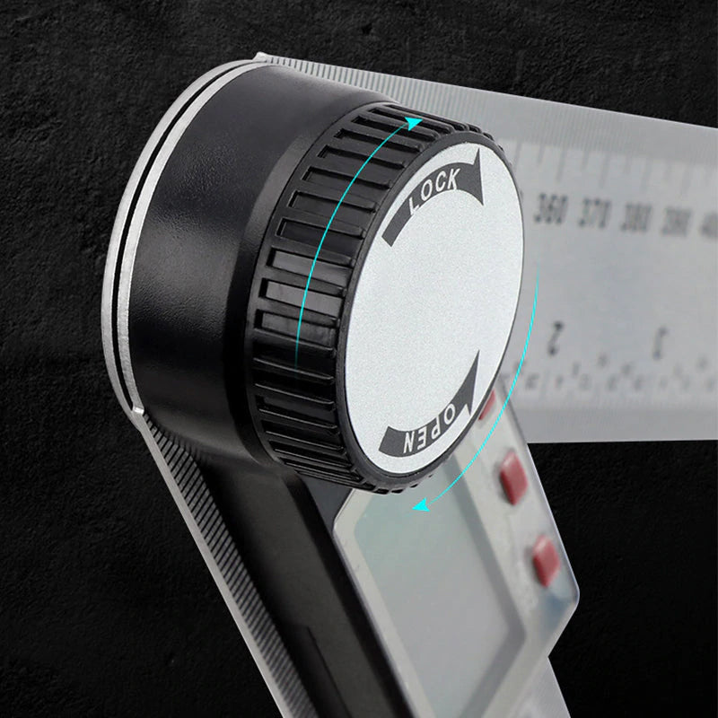 Elektronisk linjal med vinkel-visnings og digital-skjerm – regnbuetre