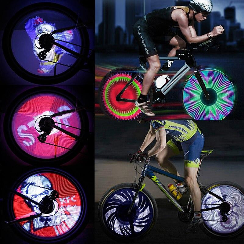 3D sykkel eiker LED-lys – regnbuetre