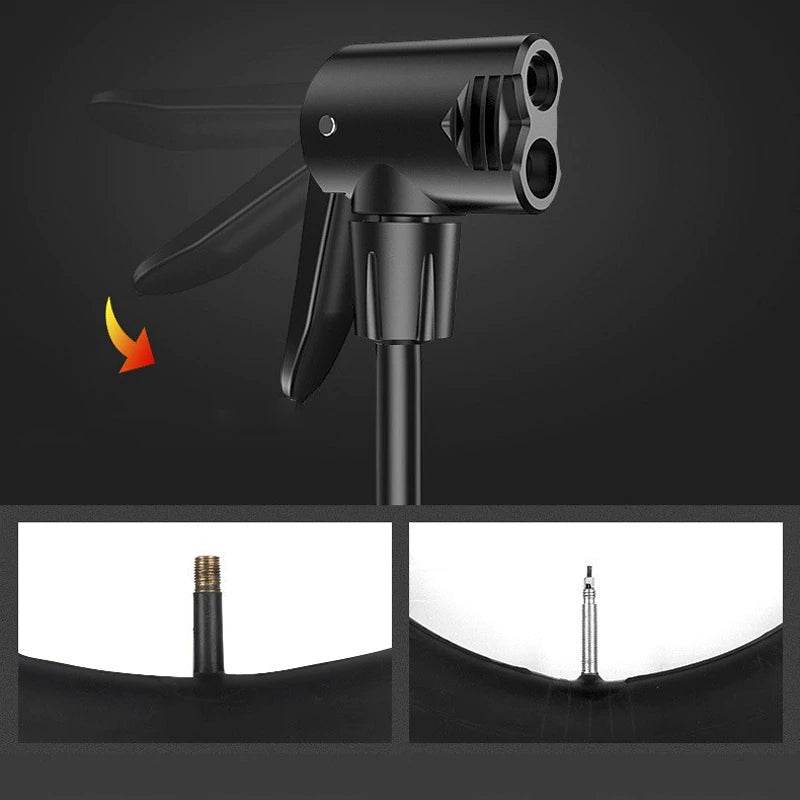 Mini sykkel dekkpumpe – regnbuetre