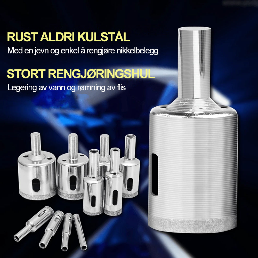 Diamant hullbor 15 sett – regnbuetre