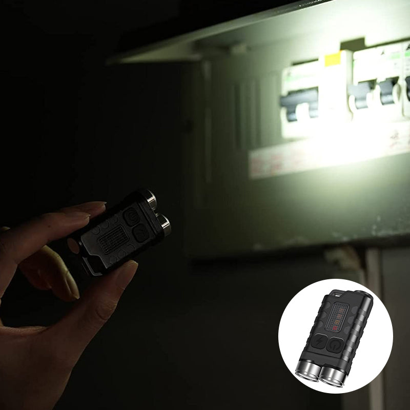 Magnetisk mini nøkkelring lommelykt – regnbuetre